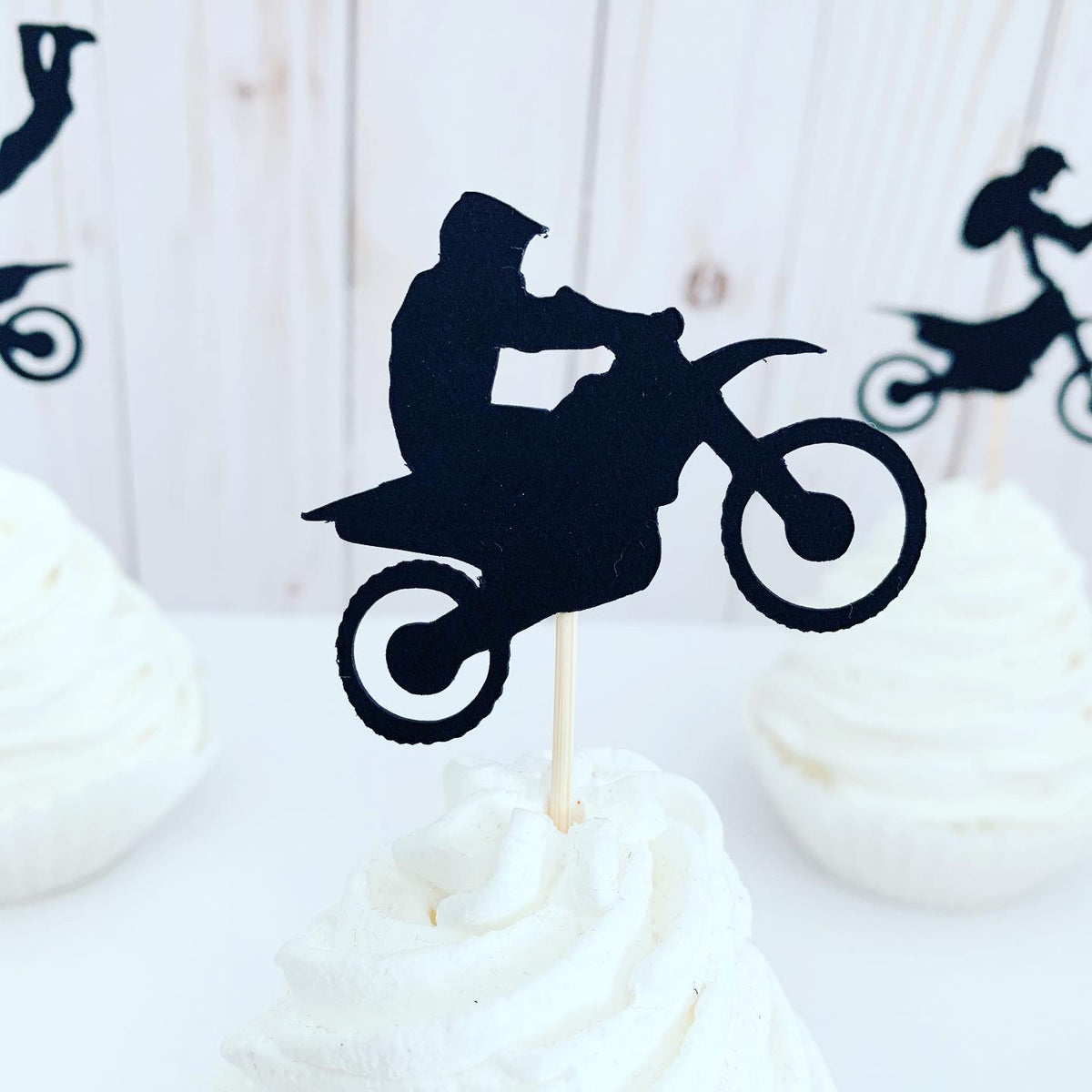 Dirt Bike Cupcake Toppers – Declan & Smith